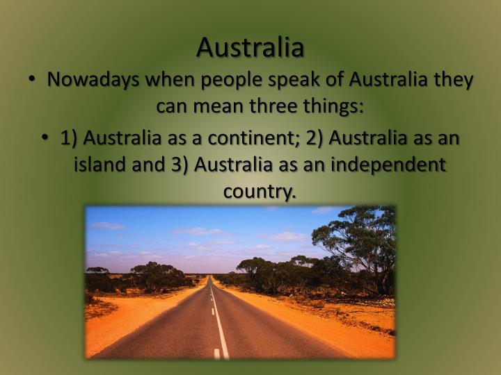PPT - AUSTRALIA PowerPoint Presentation - ID:1926608