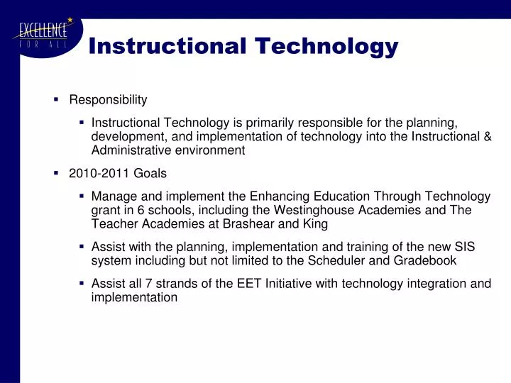 PPT - Instructional Technology PowerPoint Presentation, free download ...
