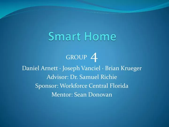 PPT - Smart Home PowerPoint Presentation, free download - ID:1927168