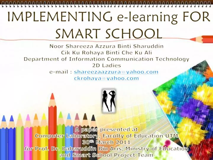 PPT - IMPLEMENTING e-learning FOR SMART SCHOOL PowerPoint Presentation ...