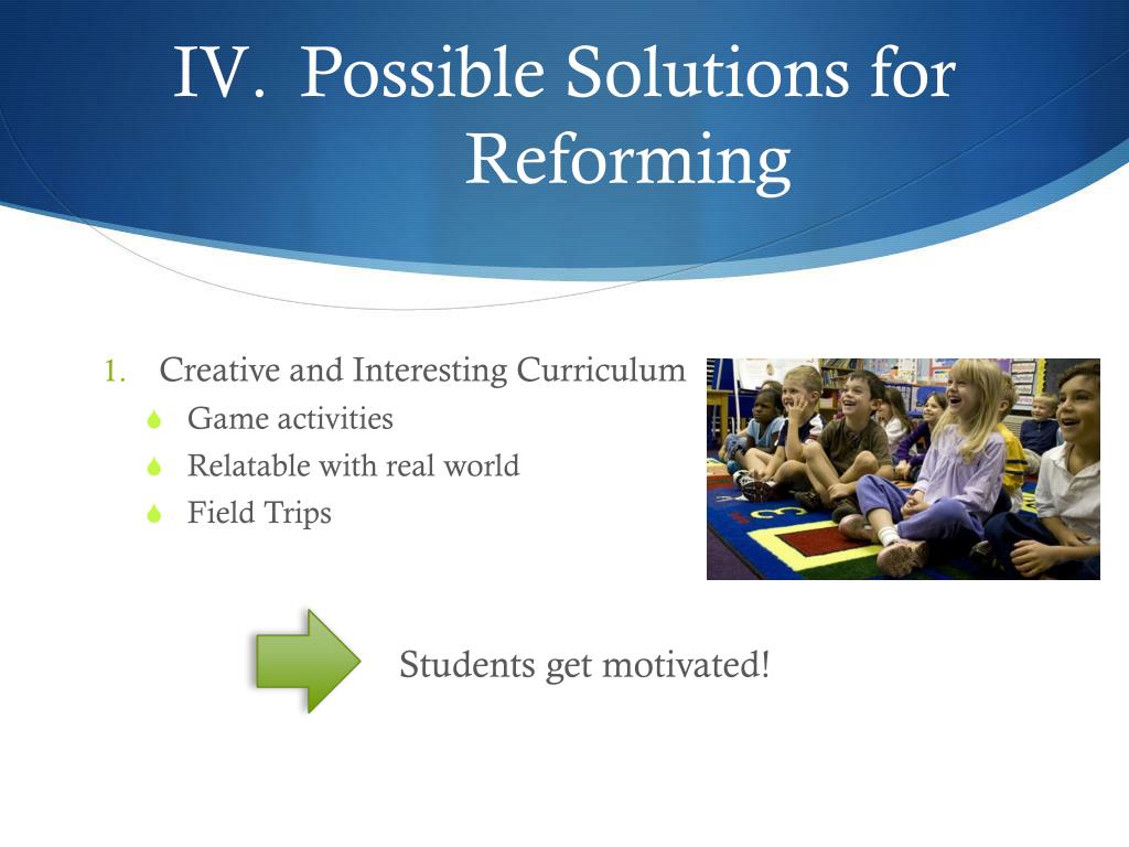 PPT - School Reform in the United States PowerPoint Presentation, free ...