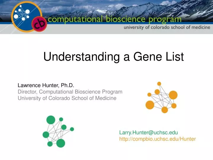 PPT - Understanding a Gene List PowerPoint Presentation, free download ...