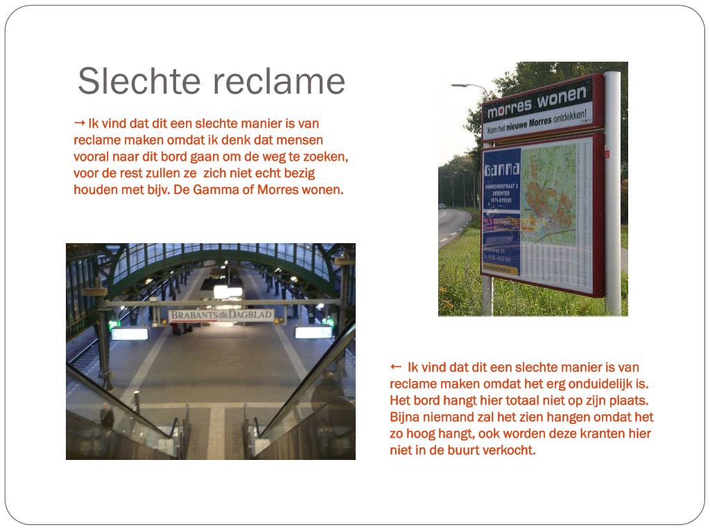 PPT - Project week 1 Foto’s van reclame onderweg PowerPoint ...