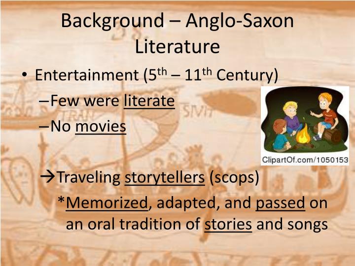 Anglo Saxon Literature Powerpoint
