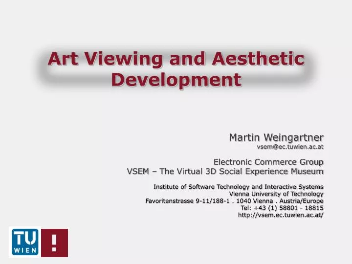 PPT - Art Viewing and Aesthetic Development PowerPoint Presentation ...