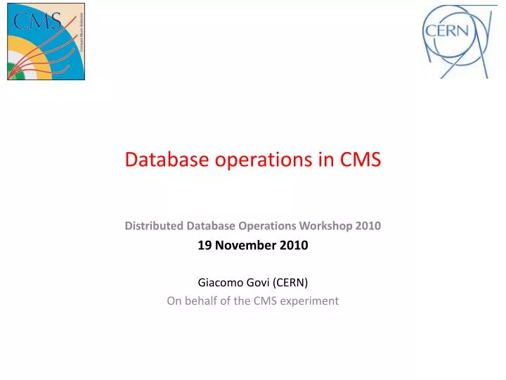 PPT - Database operations in CMS PowerPoint Presentation, free download ...