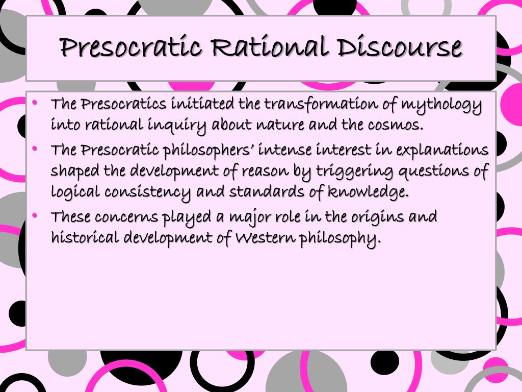 PPT - The Beginning of Philosophy: Pre-Socratic Ontology and Natural ...