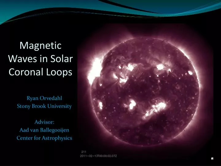 PPT - Magnetic Waves in Solar Coronal Loops PowerPoint Presentation ...