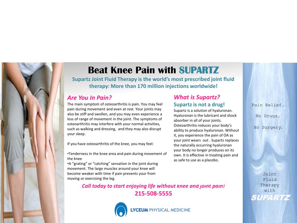 PPT - Call today to start enjoying life without knee and joint pain ...