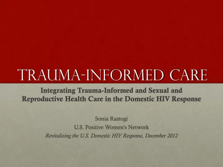 PPT - Trauma-informed care PowerPoint Presentation, free download - ID ...