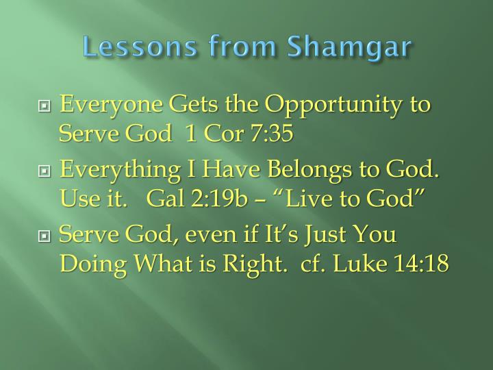 PPT - Shamgar PowerPoint Presentation - ID:1932716