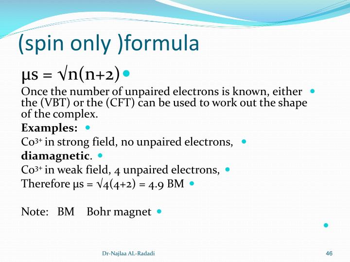 PPT - Crystal field theory (CFT) PowerPoint Presentation - ID:1933080