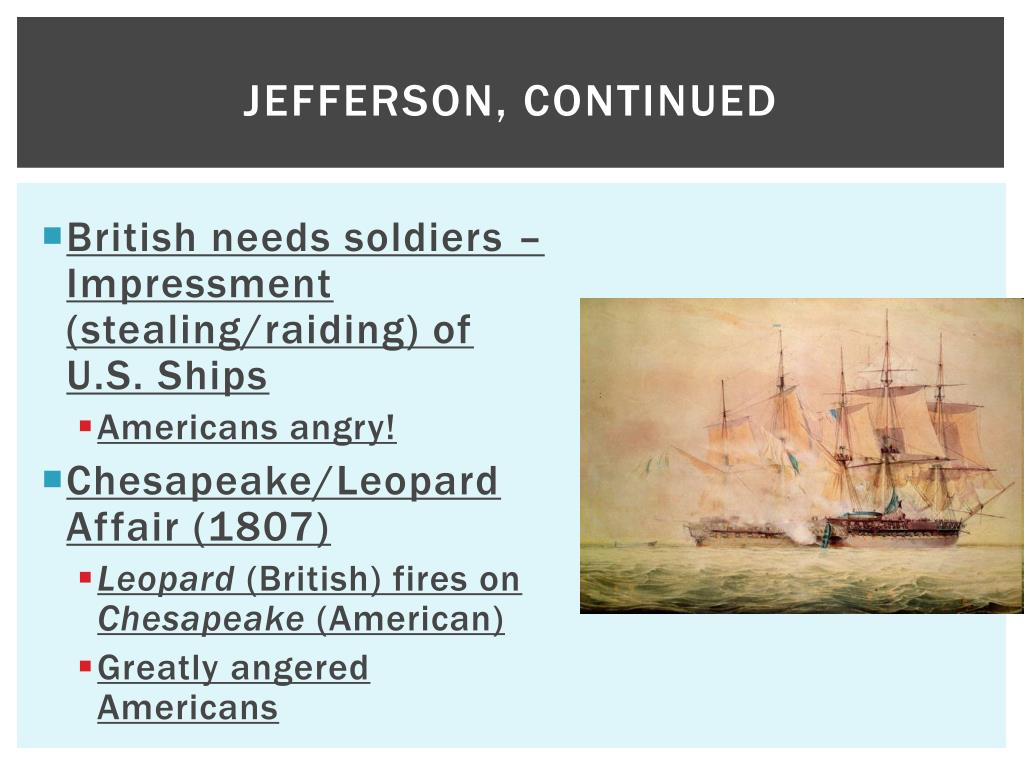 PPT - JEFFERSON, JAMES MADISON & THE WAR OF 1812 PowerPoint ...