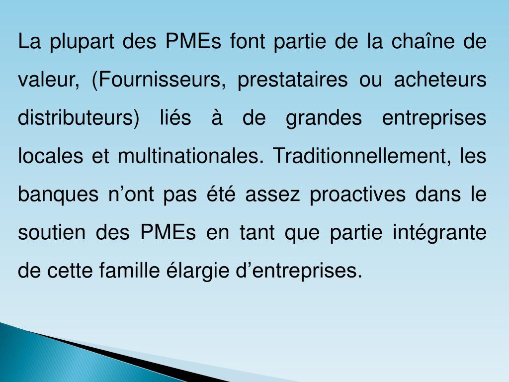 PPT - Le financement des PME PMI dans la chaine de valeur PowerPoint ...