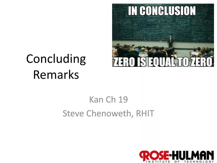 PPT - Concluding Remarks PowerPoint Presentation, free download - ID ...