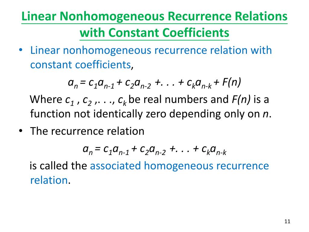 Ppt 7 2 Solving Linear Recurrence Relations Powerpoint Presentation