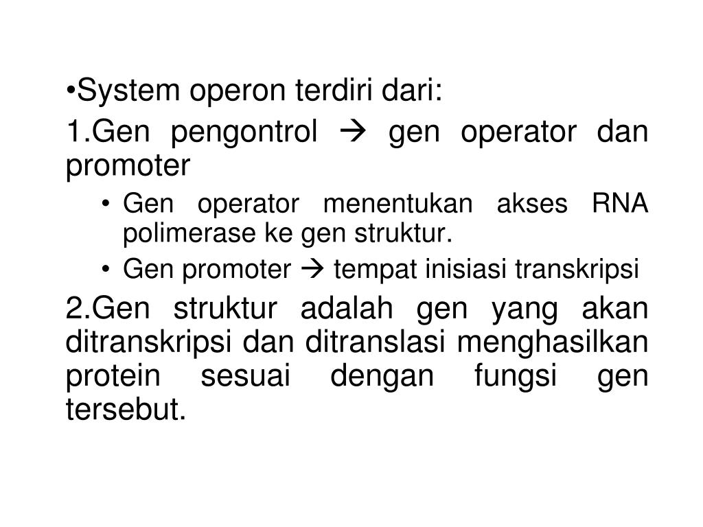 PPT - AKTIVITAS GEN DAN PENGATURANNYA: SINTESIS PROTEIN PowerPoint ...