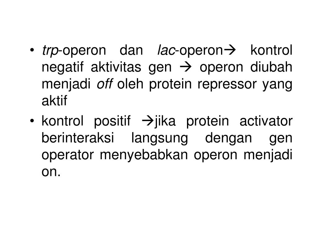 PPT - AKTIVITAS GEN DAN PENGATURANNYA: SINTESIS PROTEIN PowerPoint ...