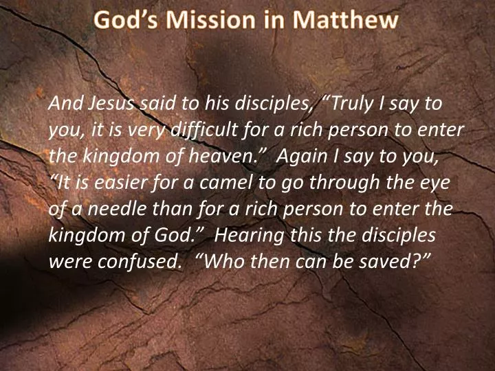 PPT - God’s Mission in Matthew PowerPoint Presentation, free download ...