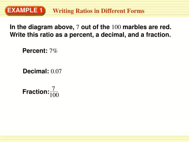 PPT - Writing Ratios in Different Forms PowerPoint Presentation, free ...