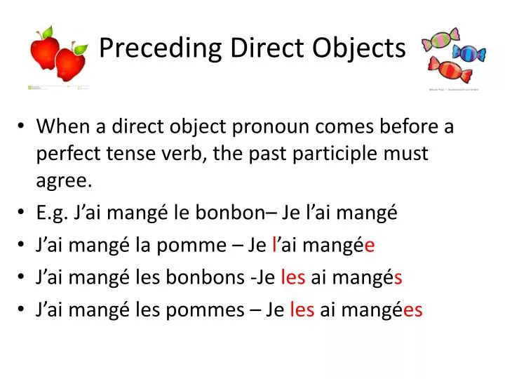 PPT - Preceding Direct Objects PowerPoint Presentation, free download ...