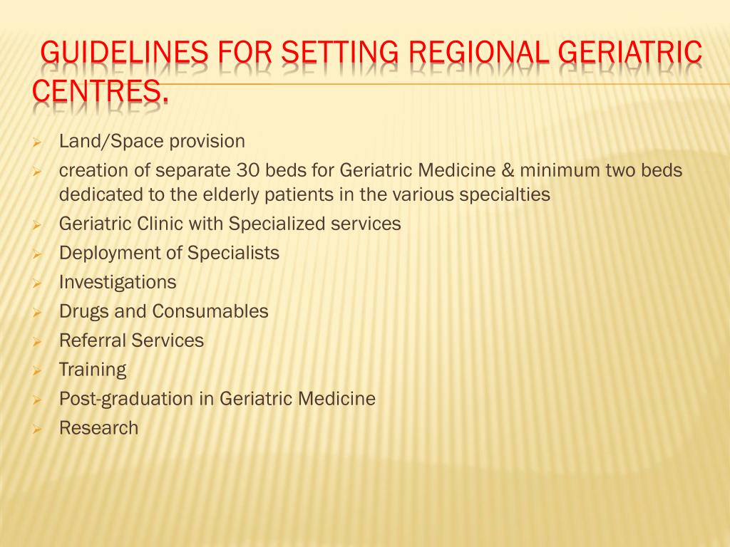 PPT - NATIONAL PROGRAMME FOR THE HEALTH CARE OF THE ELDERLY PowerPoint ...