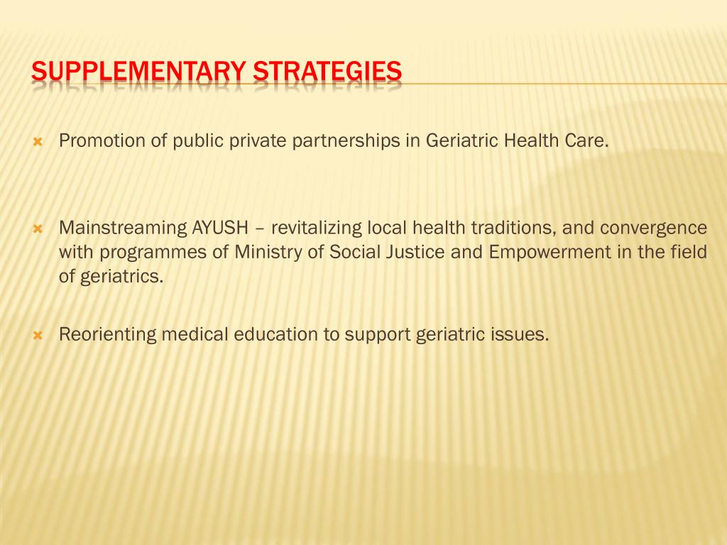 PPT - NATIONAL PROGRAMME FOR THE HEALTH CARE OF THE ELDERLY PowerPoint ...