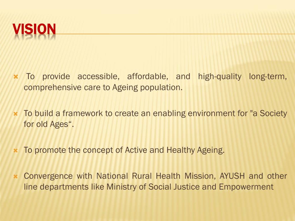 PPT - NATIONAL PROGRAMME FOR THE HEALTH CARE OF THE ELDERLY PowerPoint ...