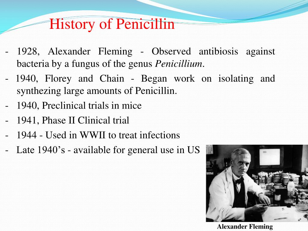 PPT - Pharmacology and development of Antibiotics (Penicillin) and ...