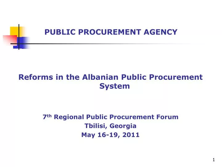 PPT - PUBLIC PROCUREMENT AGENCY PowerPoint Presentation, free download ...