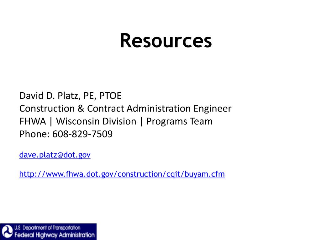 PPT - 23 USC 313 23 CFR 635.410 All Federal-aid construction projects ...