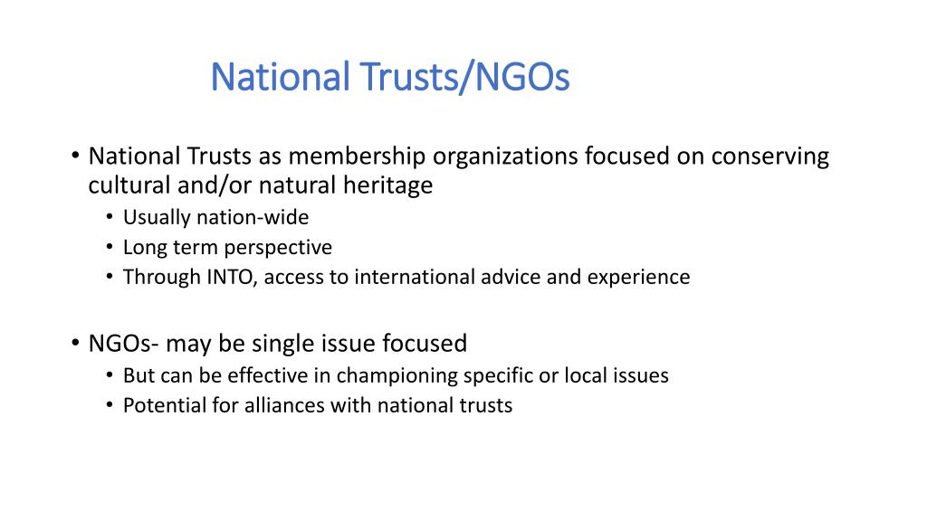 PPT - Public Policy for Public Benefit: The Role of National Trusts ...