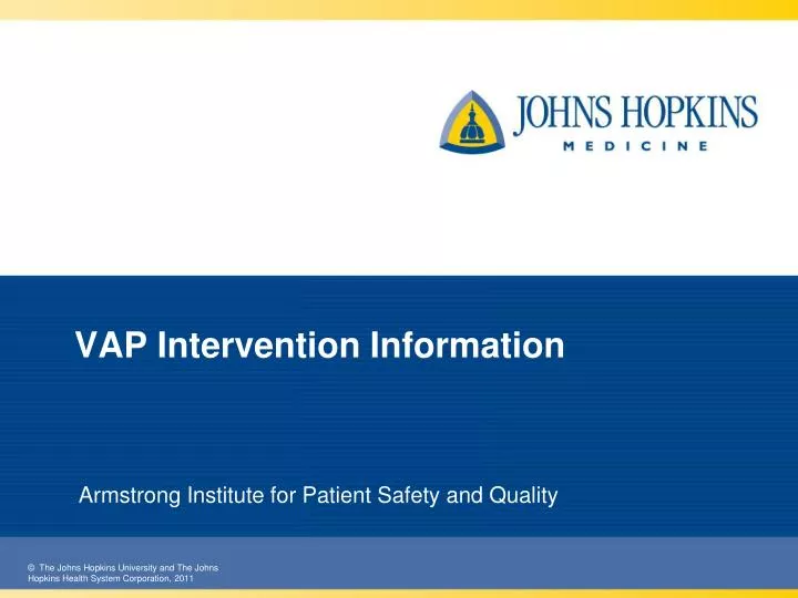 PPT - VAP Intervention Information PowerPoint Presentation, free ...