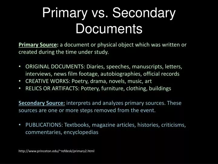 PPT Primary Vs Secondary Documents PowerPoint Presentation Free