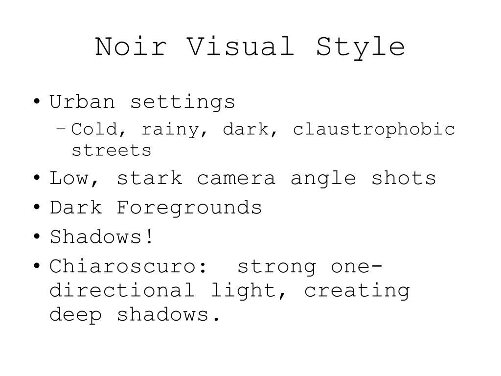 PPT - Film Noir and Hardboiled Detective Fiction PowerPoint ...