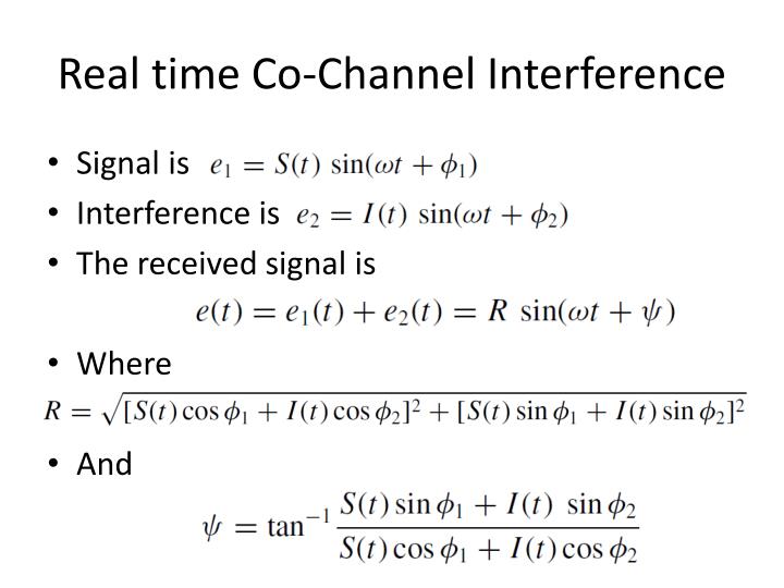 PPT - Co-Channel Interference PowerPoint Presentation - ID:1940357