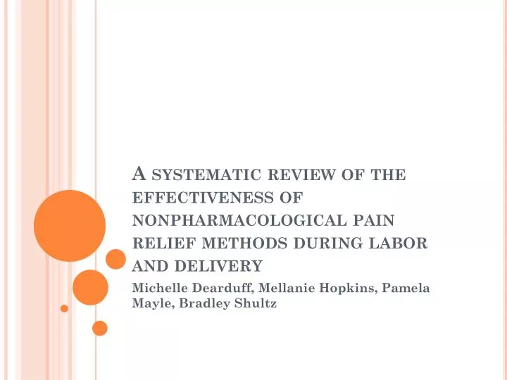 PPT - Michelle Dearduff, Mellanie Hopkins, Pamela Mayle, Bradley Shultz ...