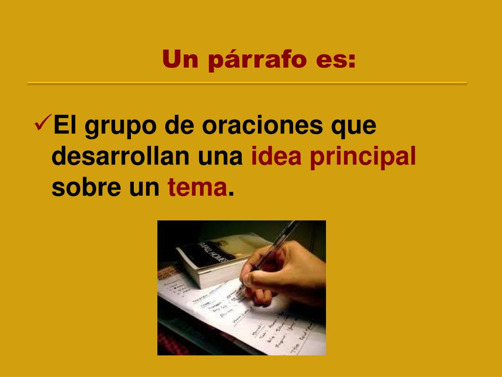 PPT - ESTRUCTURA DEL PÁRRAFO: Idea principal e ideas secundarias ...