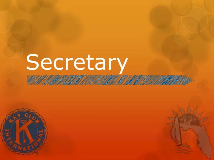PPT - Secretary PowerPoint Presentation, free download - ID:1940620