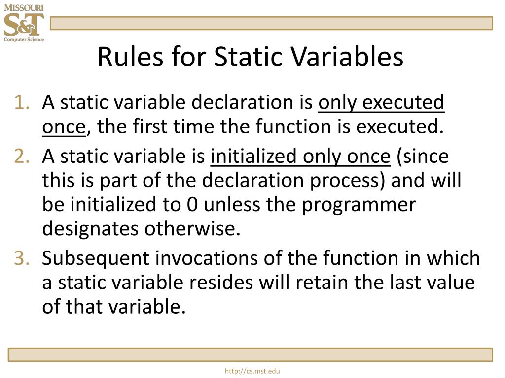 PPT Static Variables PowerPoint Presentation Free Download ID 1940843