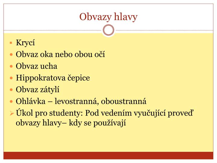 PPT - Obinadlové obvazy PowerPoint Presentation - ID:1941654