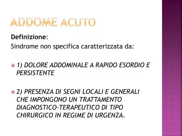 PPT - ADDOME ACUTO PowerPoint Presentation, free download - ID:1942092