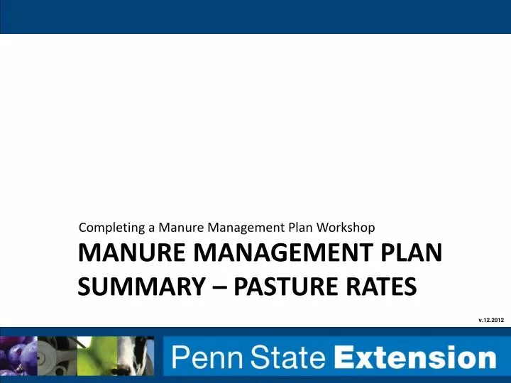 PPT - Manure management plan summary – pasture rates PowerPoint ...