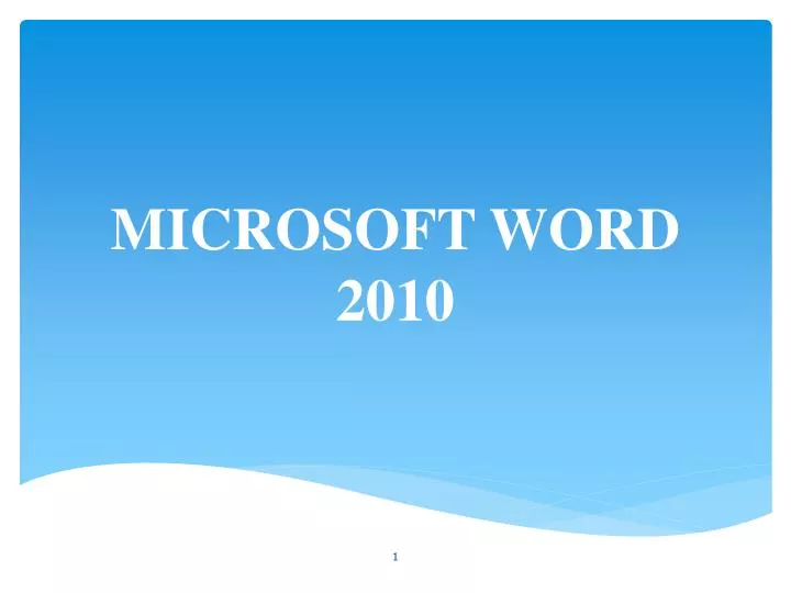 PPT - MICROSOFT WORD 2010 PowerPoint Presentation, free download - ID ...