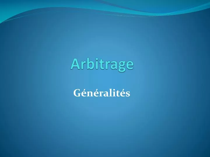 PPT - Arbitrage PowerPoint Presentation, free download - ID:1942878