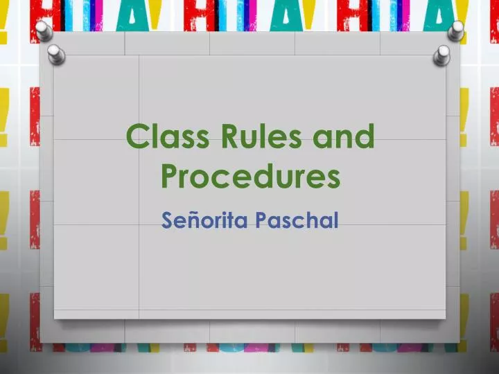 PPT - Class Rules and Procedures PowerPoint Presentation, free download ...