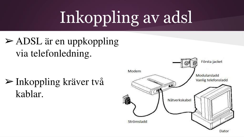 PPT - Inkoppling av internet Grupp 5 Evgenia & Petra PowerPoint ...
