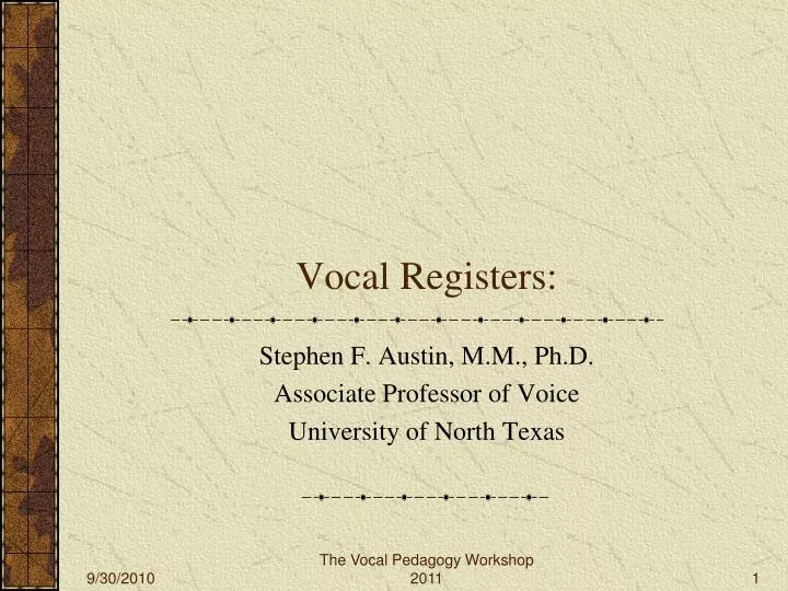 PPT - Vocal Registers: PowerPoint Presentation, free download - ID:1943681