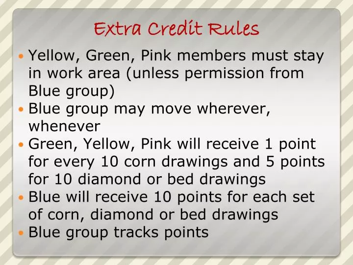 PPT - Extra Credit Rules PowerPoint Presentation, free download - ID ...