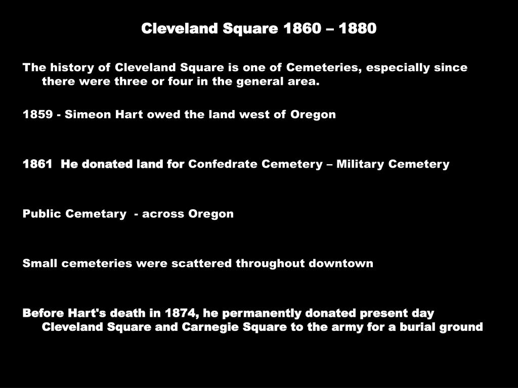 PPT - A History of Cleveland Square 1860- 1908 PowerPoint Presentation ...